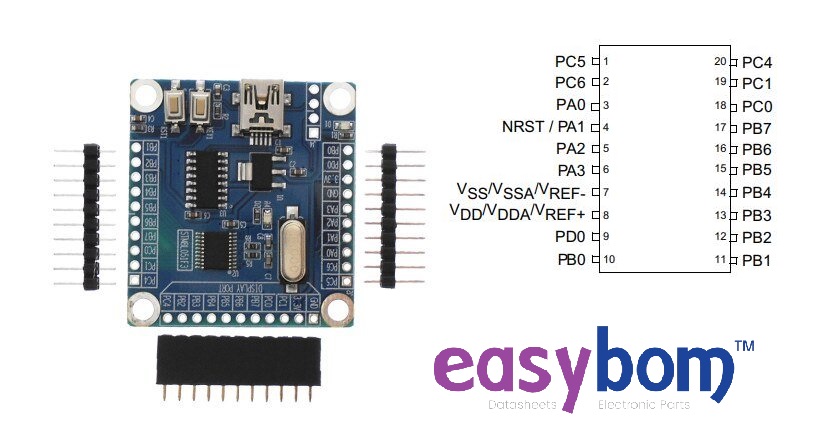 Microcontroller STM8L051F3P6: Specification, Application, and instruction | Easybom