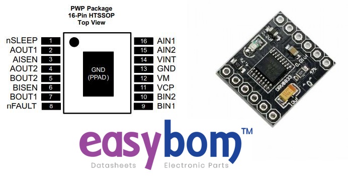 Motor Driver DRV8833: Pinout, Application, and Datasheet | Easybom
