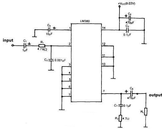 LM380 Audio Amplifier: Circuit, Pinout, and Datasheet | Easybom