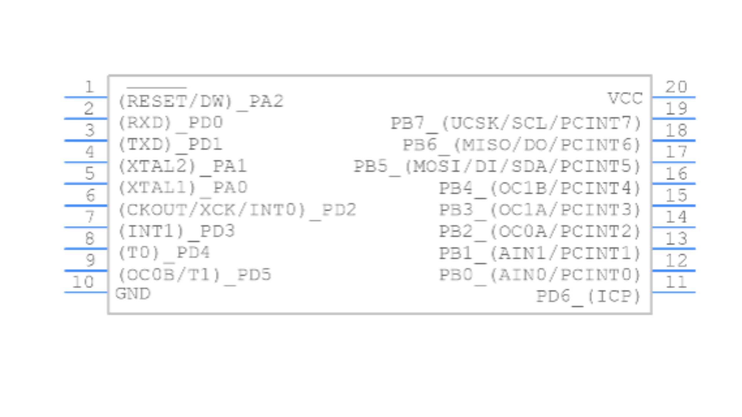 ATtiny2313: Microcontroller, High-Performance, Pinout, Microchip | Easybom