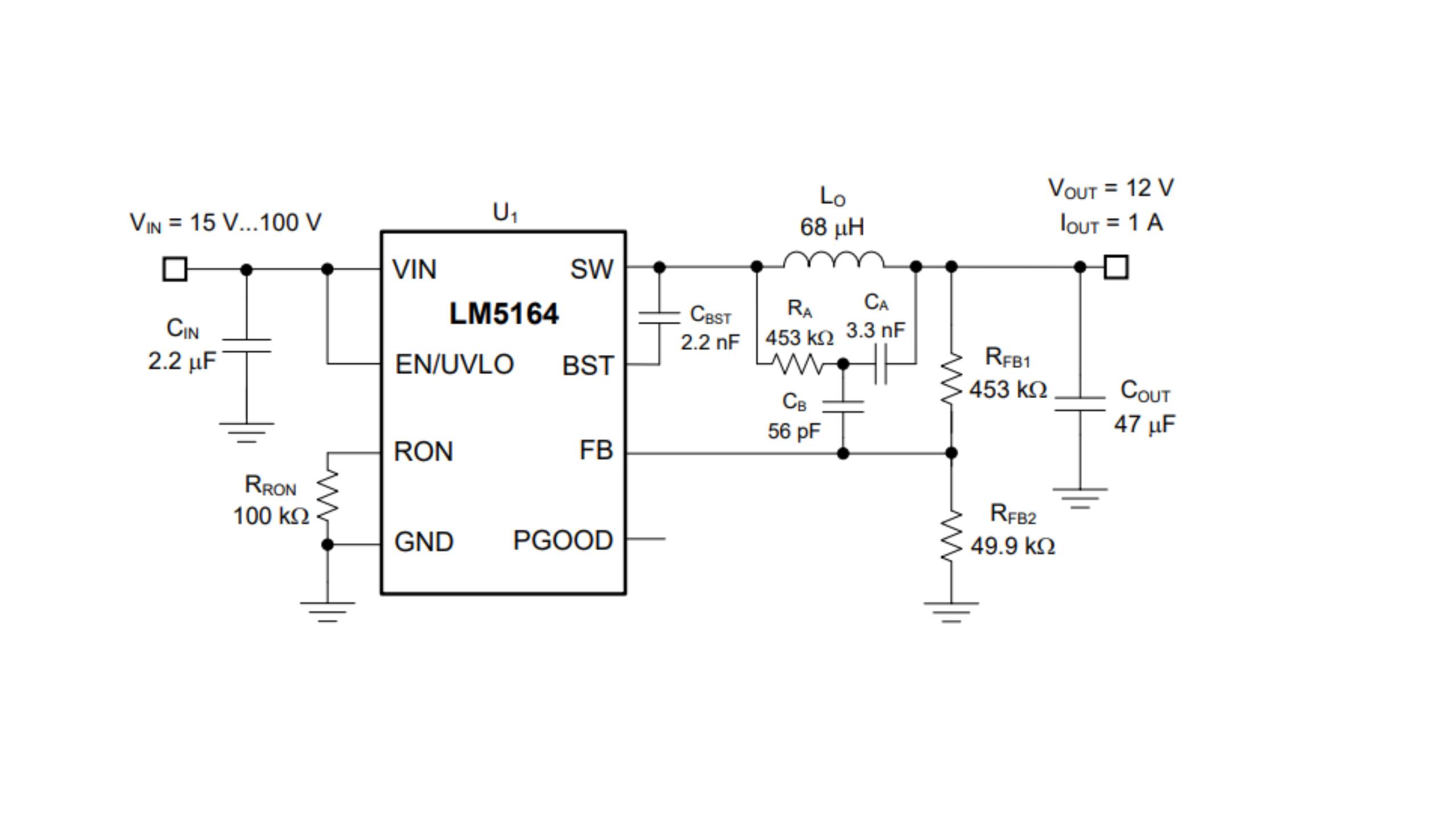 LM5164: Buck Converter, Pinout | Easybom